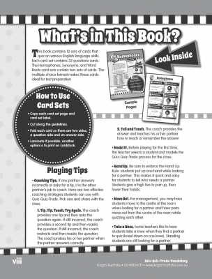 Quiz Quiz Trade Vocabulary - Kagan Australia