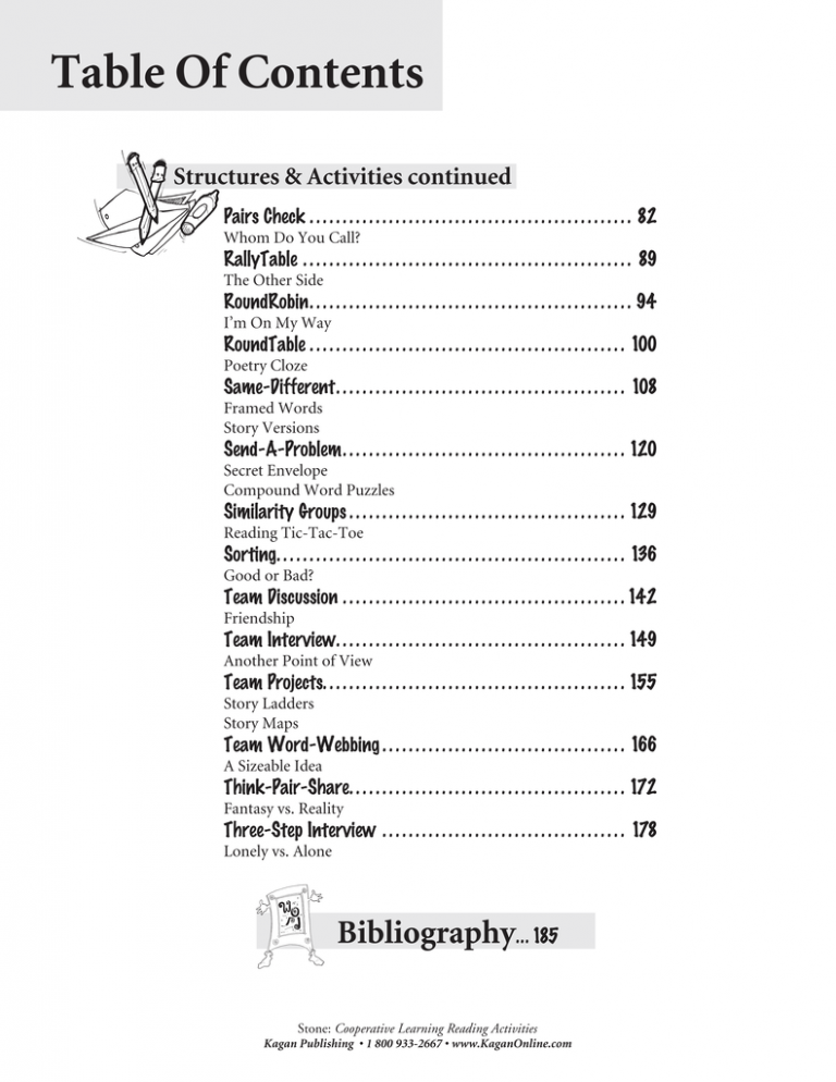 Cooperative Learning Reading Activities - Kagan Australia