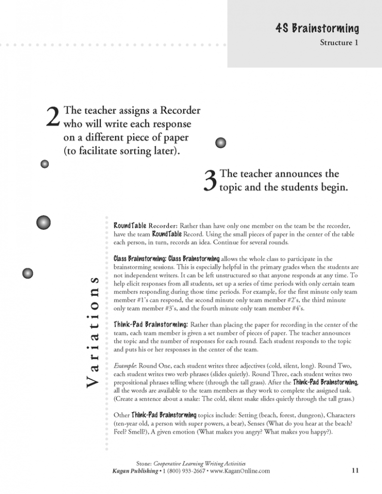 Cooperative Learning Writing Activities - Kagan Australia