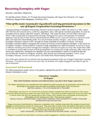 Leading Implementation of Cooperative Learning - Kagan Australia